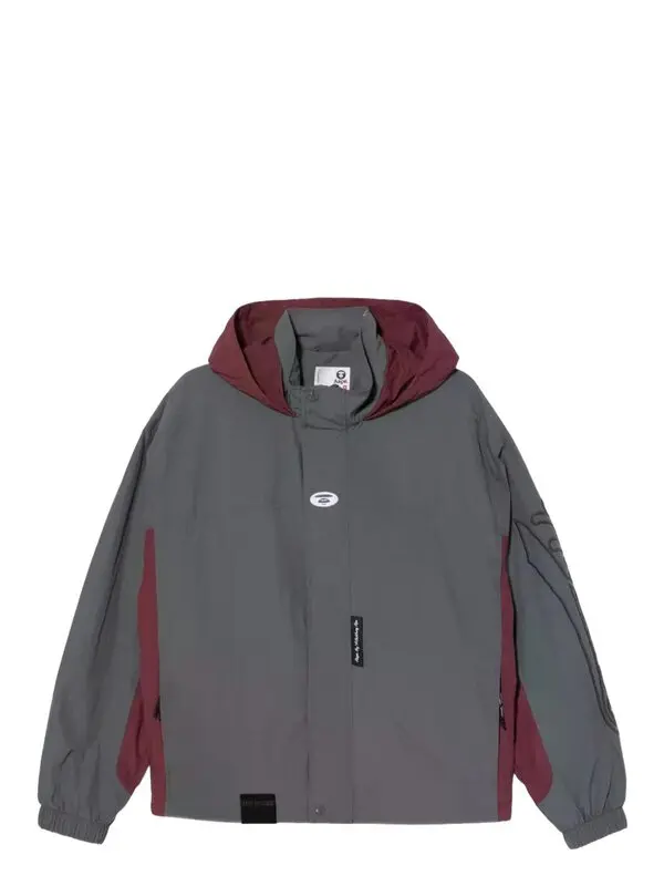 AAPE BY *A BATHING APE Logo-embroidered Jacket - Grey