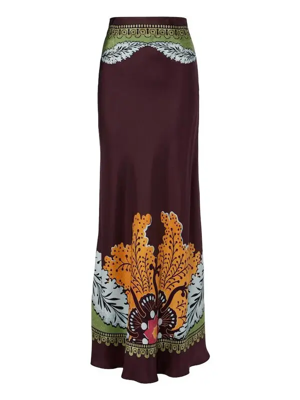 La DoubleJ Bounty Placee Silk Maxi Skirt - Multicoloured