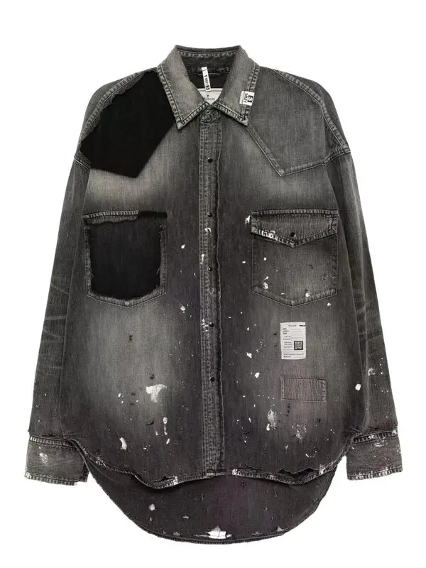 Mihara Yasuhiro Logo-patched Shirt - Black