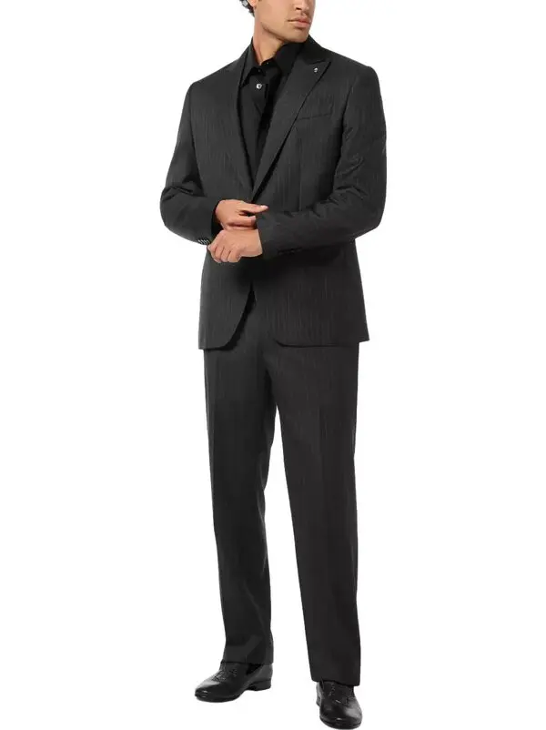 BILLIONAIRE Gessato Pinstripe Single-breasted Blazer - Black