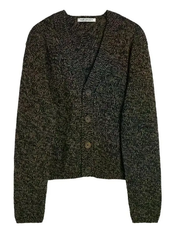 Our Legacy Speckled V-neck Cardigan - Brown