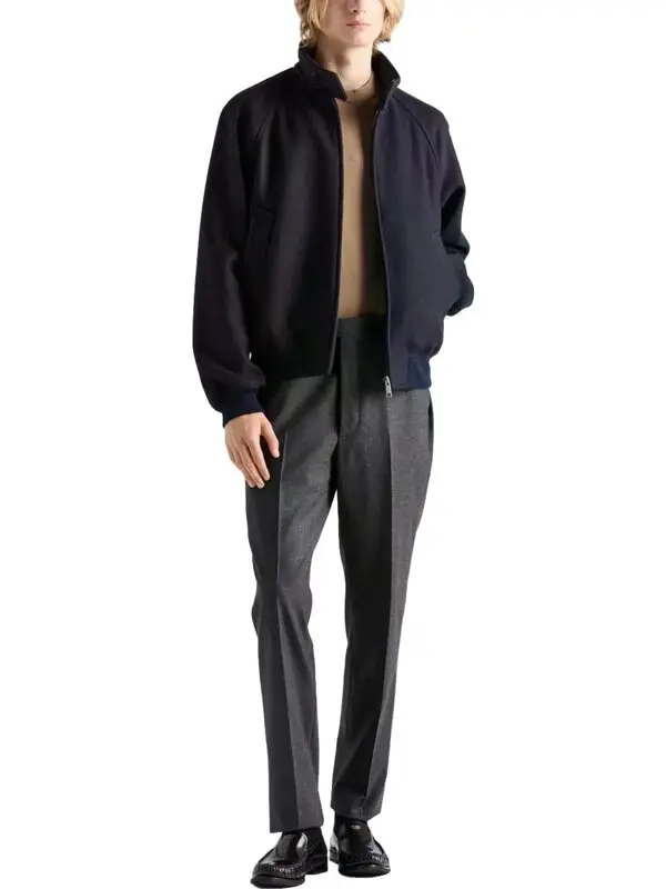 Prada Raglan Sleeve Zip Jacket - Black