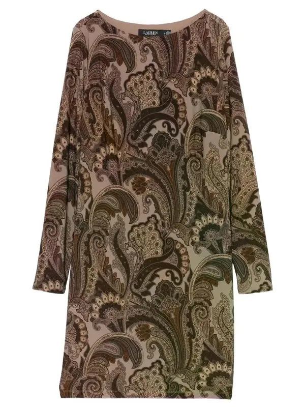 Ralph Lauren Paisley Print Mini Dress - Brown
