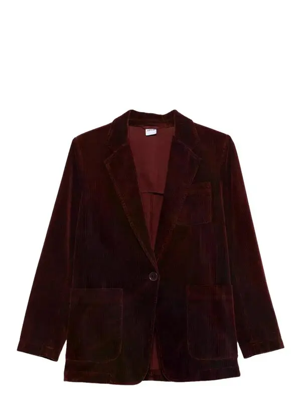 Aspesi Corduroy Single-breasted Blazer - Red