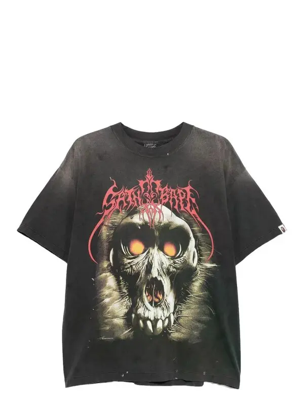 SAINT MXXXXXX Graphic-print T-shirt - Black