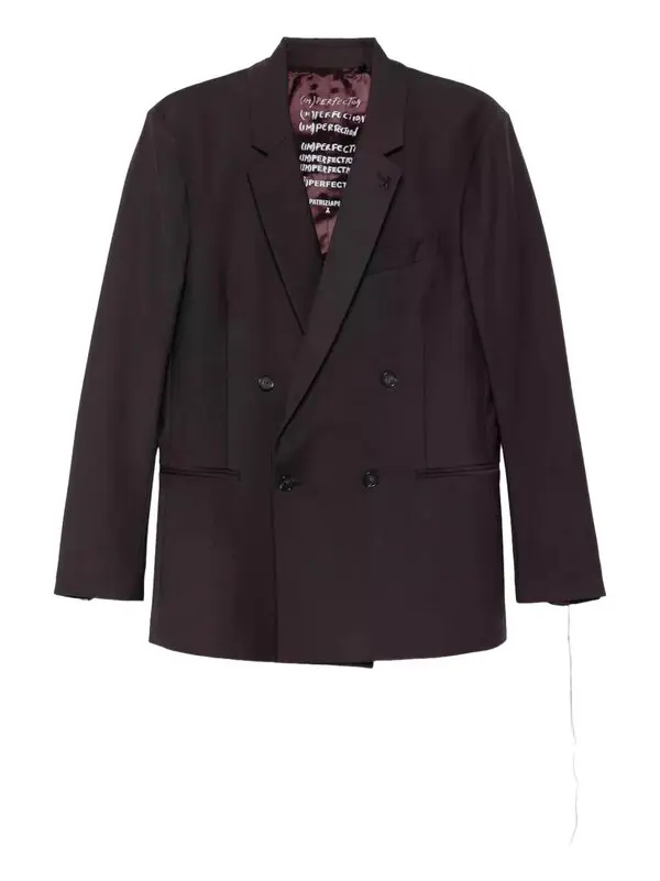 Patrizia Pepe Double-breasted Wool Blazer - Red