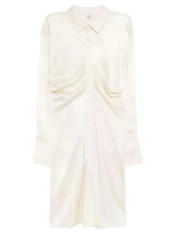 TOTEME Slouched Shirt Dress - Neutrals