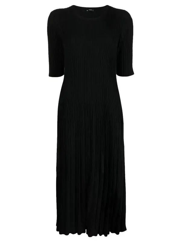 JOSEPH Ribbed-knit Merino Wool Dress - Black