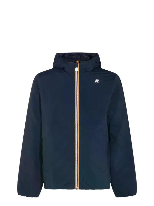 K-WAY Logo-detail Hooded Jacket - Blue