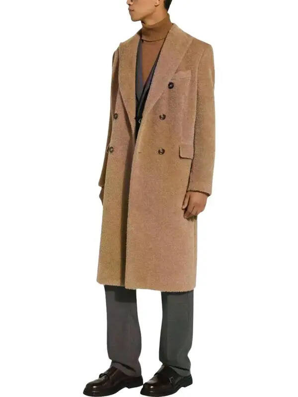 Dolce & Gabbana Double-breasted Wool Coat - Brown