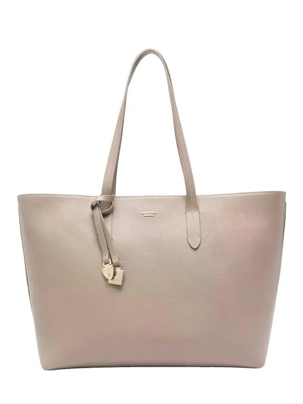 ASPINAL OF LONDON East West Tote Bag With Padlock Detailing - Neutrals