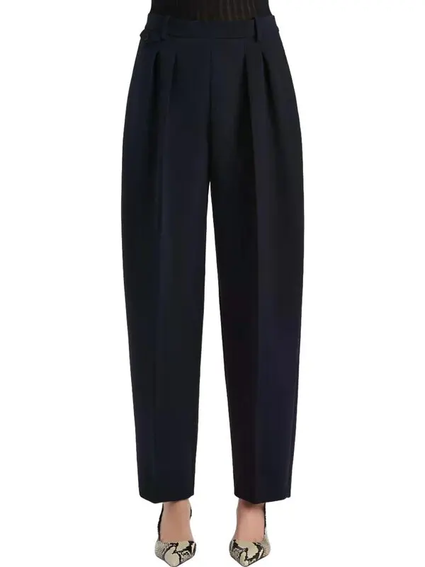 Khaite Button-detail Pleated Trousers - Blue