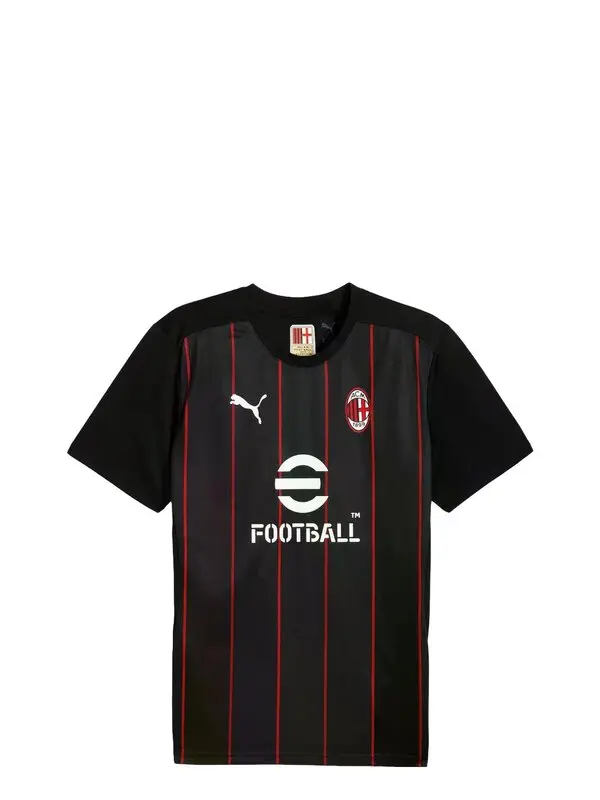 PUMA Ac Milan Pinstripe T-shirt - Black