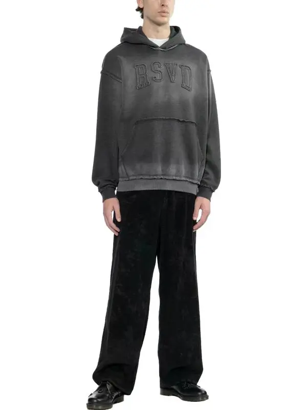 Izzue Rsvd-embroidered Hoodie - Grey