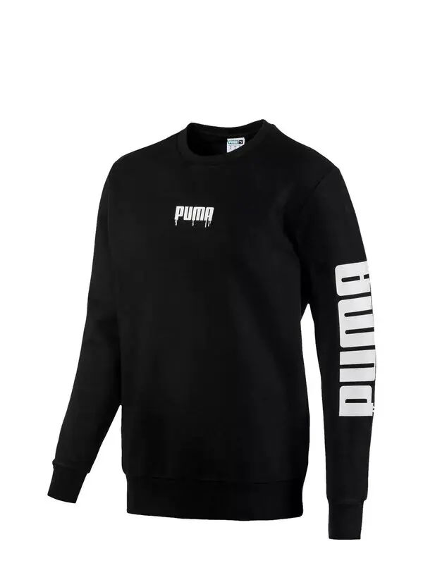 PUMA Super Crew Sound Long Sleeve Top - Black