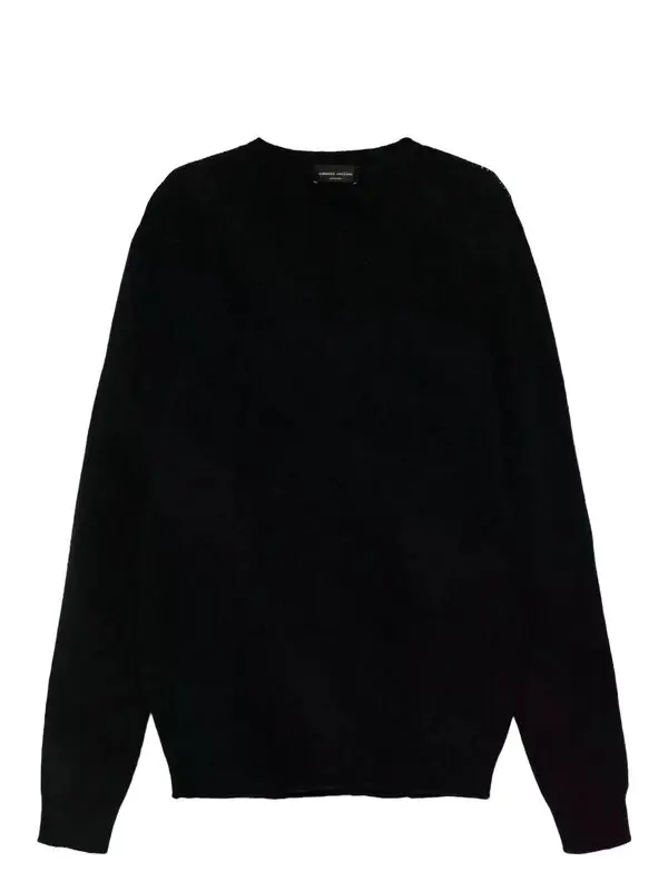 ROBERTO COLLINA Long-sleeve Crew Neck Sweater - Black