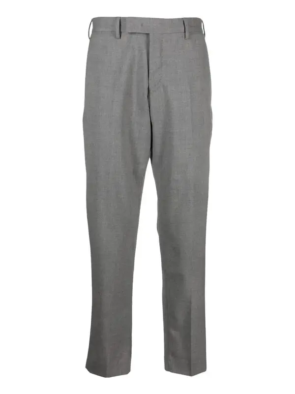 PT TORINO Cropped Tailored Trousers With Keyring Attachment - Grey