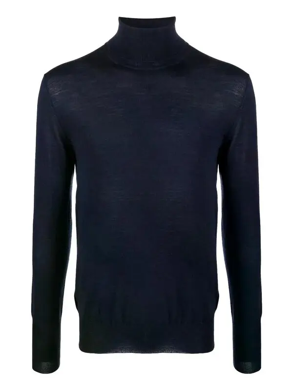 PT TORINO Roll Neck Knitted Jumper - Blue