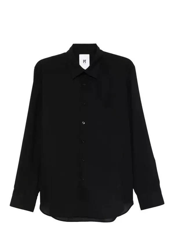 PT TORINO Virgin Wool Shirt - Black