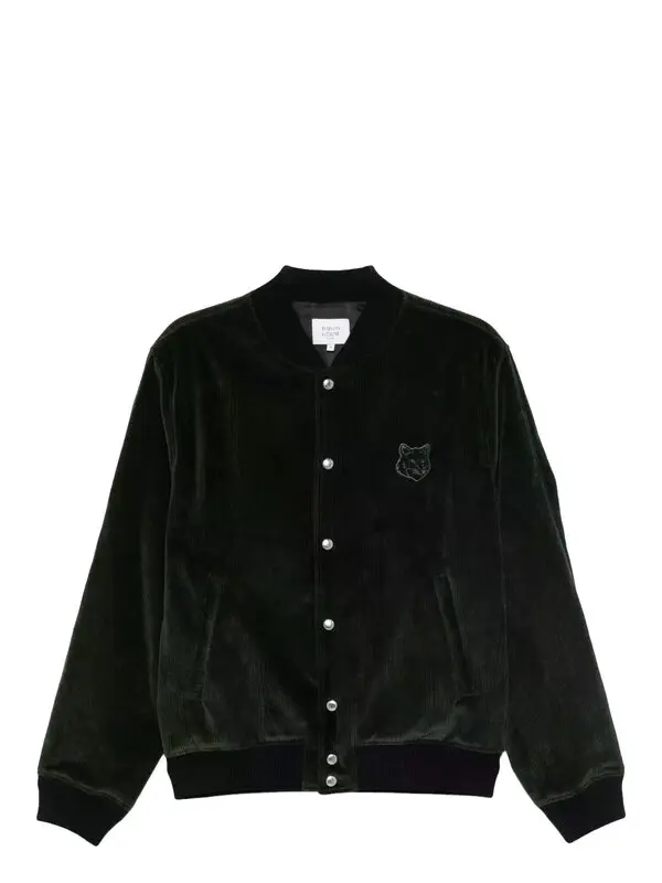 Maison Kitsuné Corduroy Teddy Bomber Jacket - Green