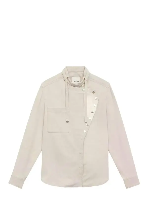 Isabel Marant Étoile Tess Asymmetrical Button-detail Shirt - Neutrals