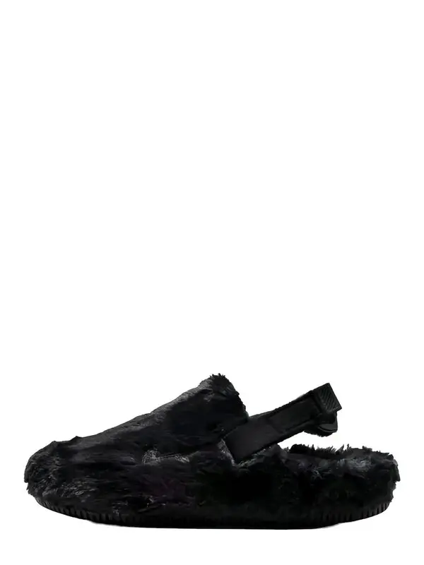 Nike Calm Mules Fur Slingback - Black