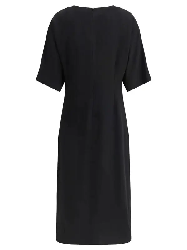 CRIDA MILANO Midi Dress With Knot Detail - Black