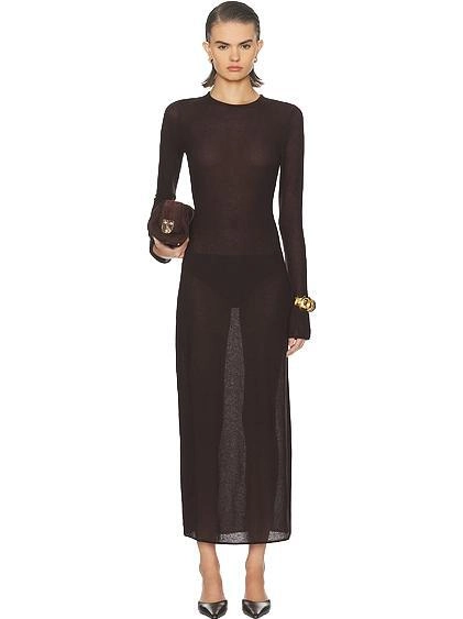 L'academie Delmer Midi Dress - Brown