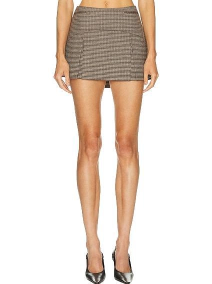 MIMCHIK Archer Skirt - Houndstooth