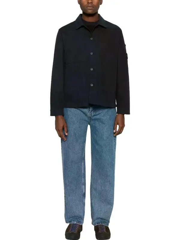 C.P. COMPANY Felted Crew Neck Knit - Blue