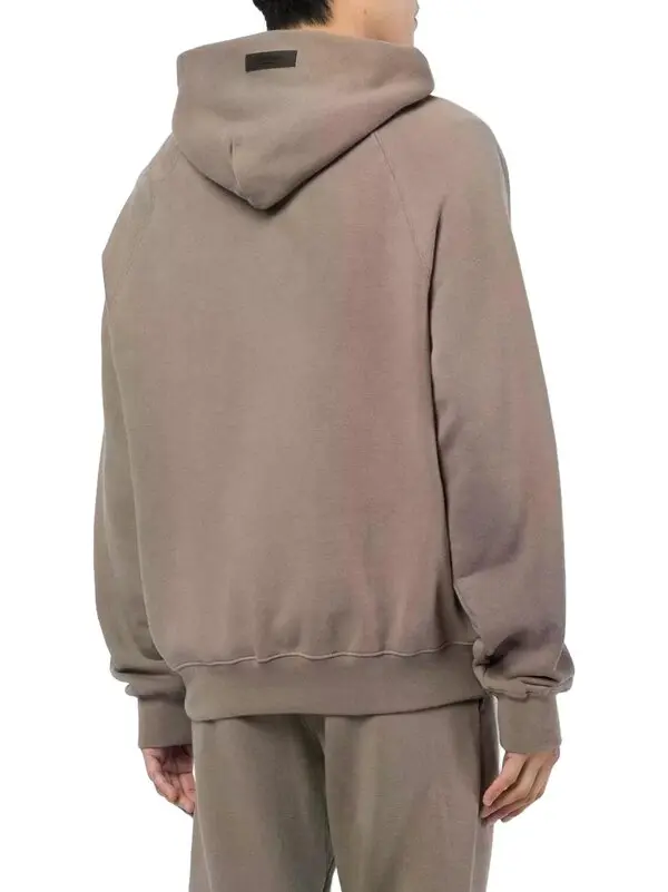 Fear Of God Logo Print Hoodie - Brown
