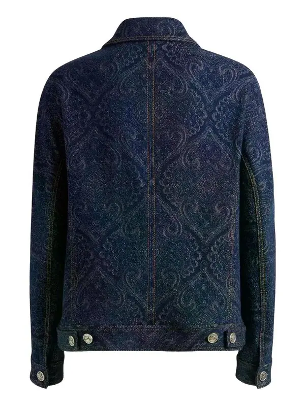 Etro Paisley Pattern Denim Jacket - Blue