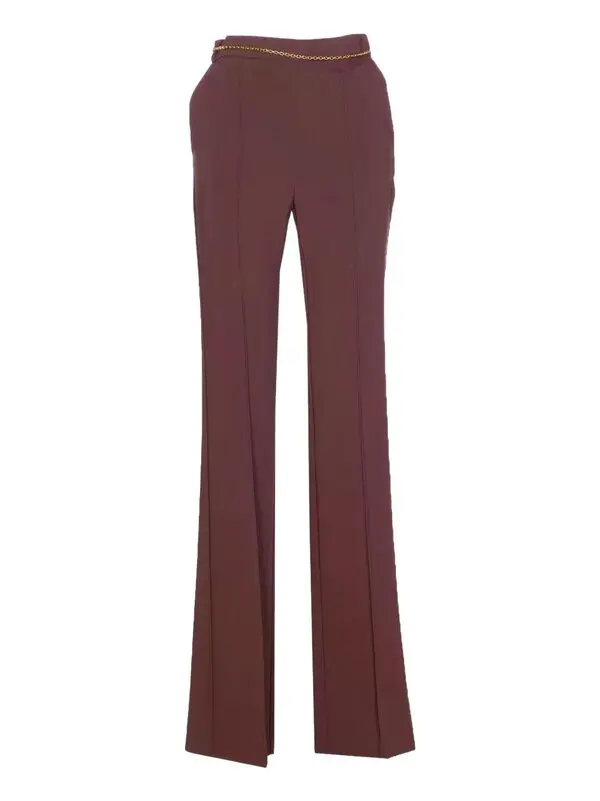 Elisabetta Franchi Tasseled Chain-belt Trousers - Red
