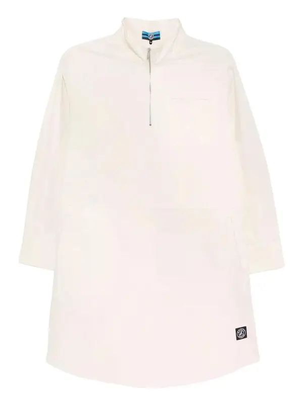 AGNES B. Half Zip Dress - Neutrals