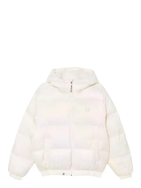 AAPE BY *A BATHING APE Logo-patched Puffer Jacket - Neutrals