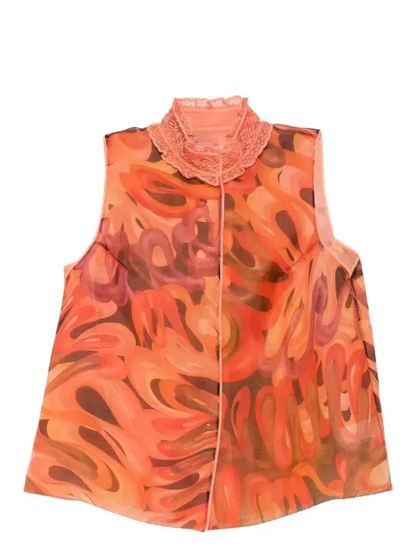 Shiatzy Chen Scape Of Curve Gilet - Orange
