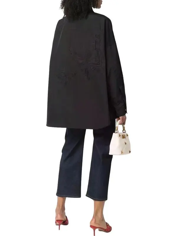 Valentino Garavani Embroidered Butterfly Shirt - Black