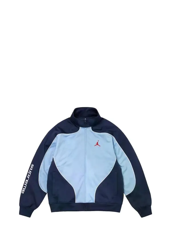 Supreme X Jordan Tricot Track Jacket - Blue