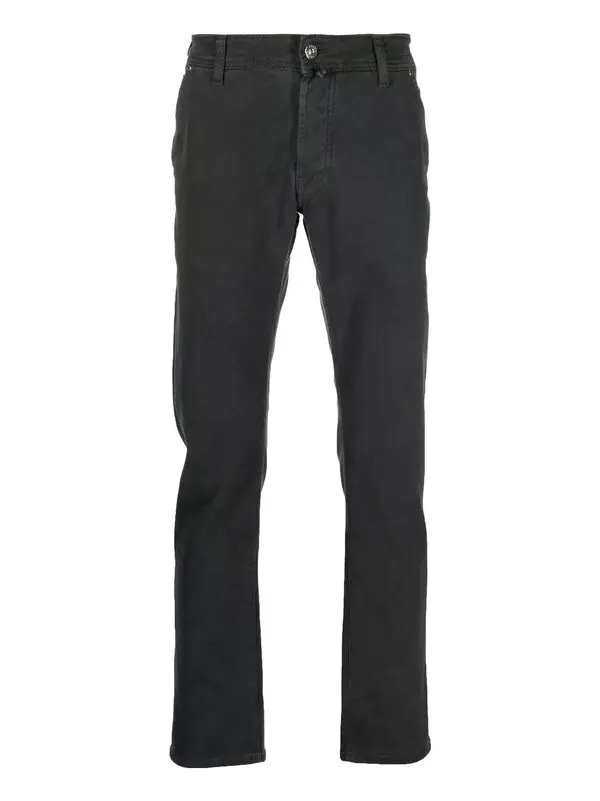 Jacob Cohen Dark-wash Straight-leg Trousers - Grey