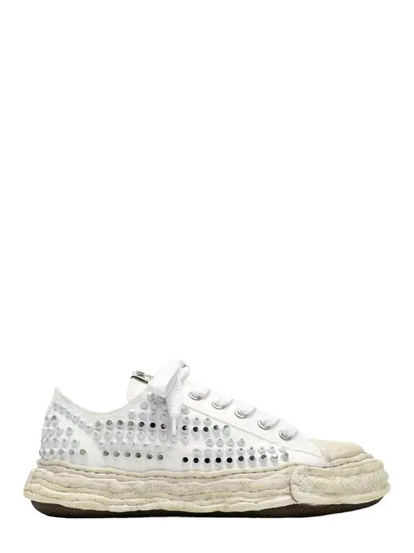 Mihara Yasuhiro Studded Canvas Low-top Sneakers - White