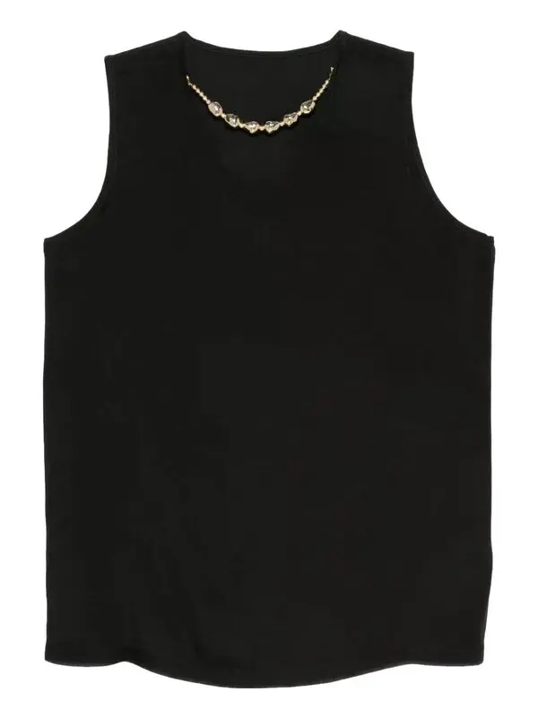 Fabiana Filippi Sleeveless V-neck Top - Blue