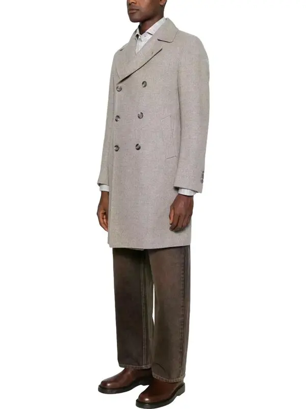 Tagliatore Double-breasted Wool Coat - Grey
