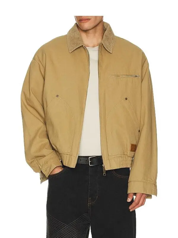 AFTER PRAY Neo Washed Work Blouson - Brown
