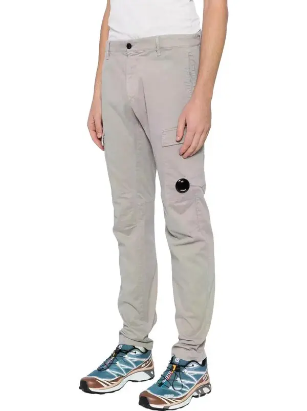 C.P. COMPANY Logo Plaque Cargo Trousers - Grey