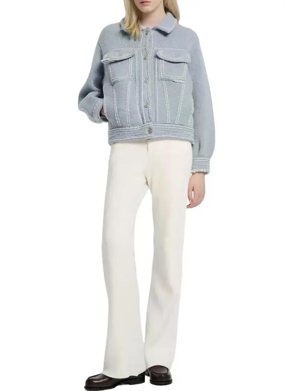 BARRIE Contrast Stitch Jacket - Blue