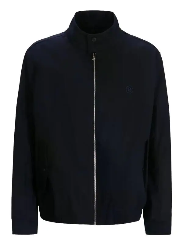 BOSS High-neck Zip-front Jacket - Blue
