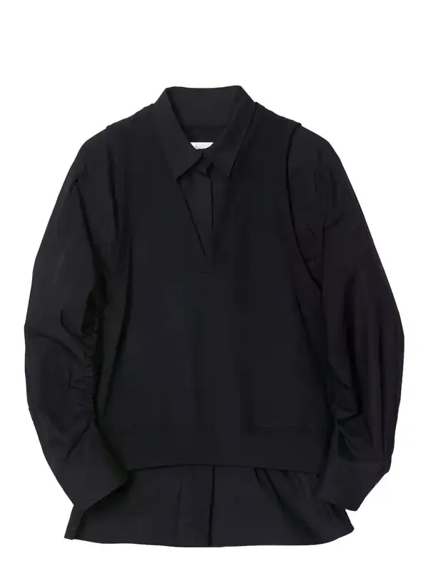 3.1 Phillip Lim Long-sleeve Shirt With Pointed Collar - Black