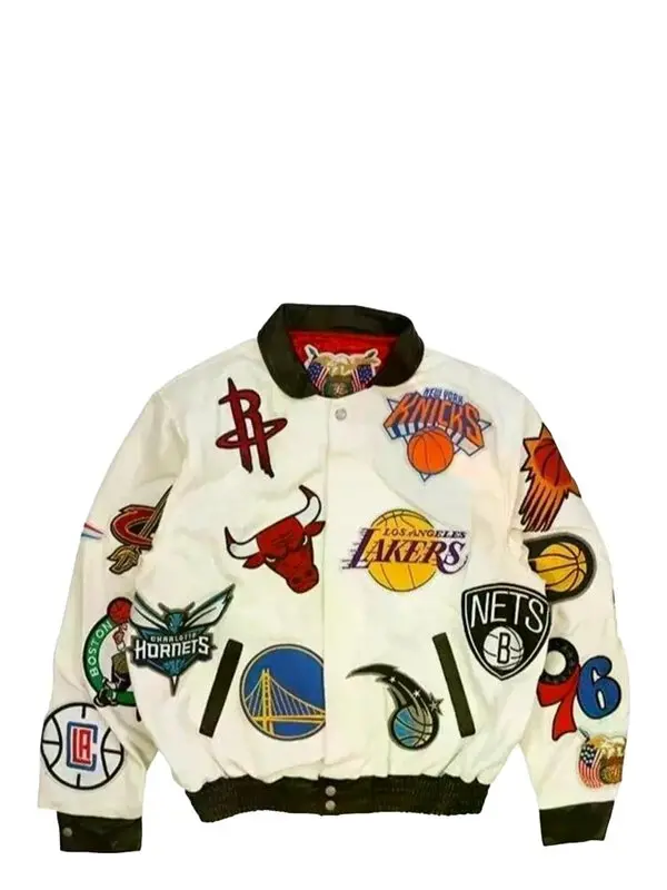 JEFF HAMILTON Nba Collage Varsity Jacket - Neutrals