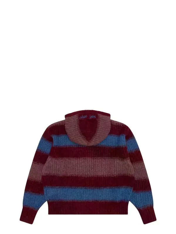 A BATHING APE Striped Full Zip Hoodie - Blue