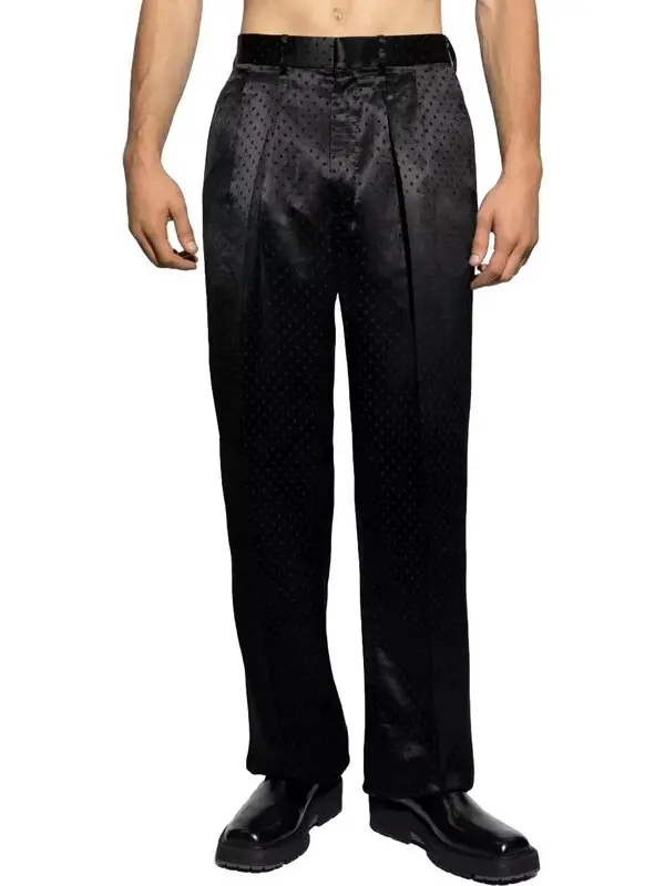 TOM FORD Polka Dot-pattern Trousers - Black
